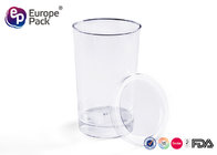 ISO9001 Clear Plastic Disposable Cups With Lids Custom Logo Printed