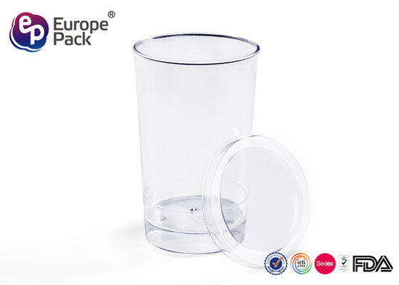 ISO9001 Clear Plastic Disposable Cups With Lids Custom Logo Printed