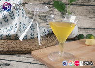 Rectangle 138Ml PS Elegant Plastic Champagne Flutes Environmental Friendly